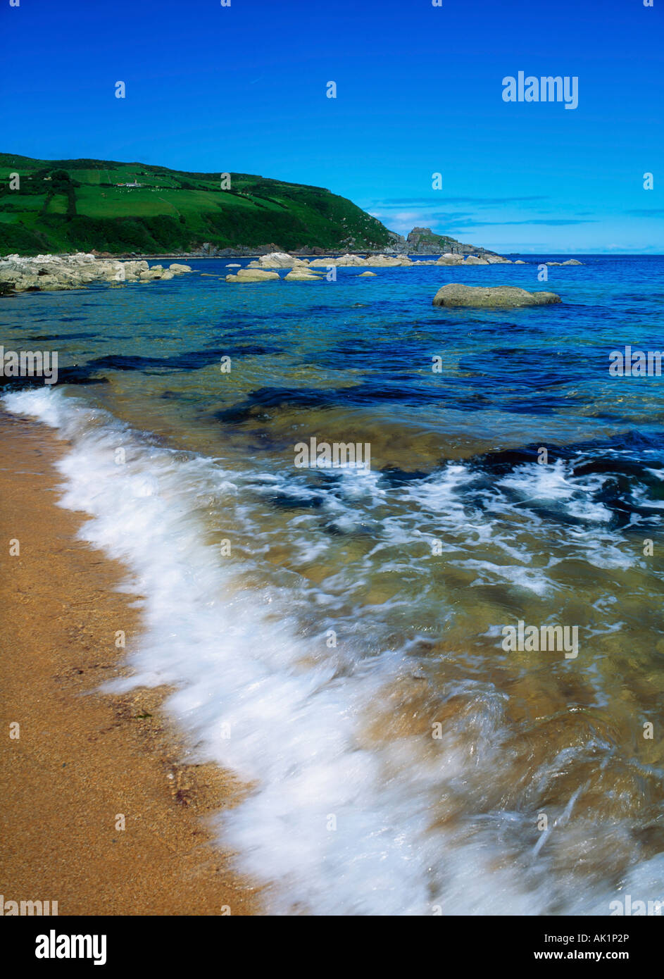 Kinnagoe Beach, Kinnagoe Bay, Inishowen, County Donegal, Ireland Stock ...