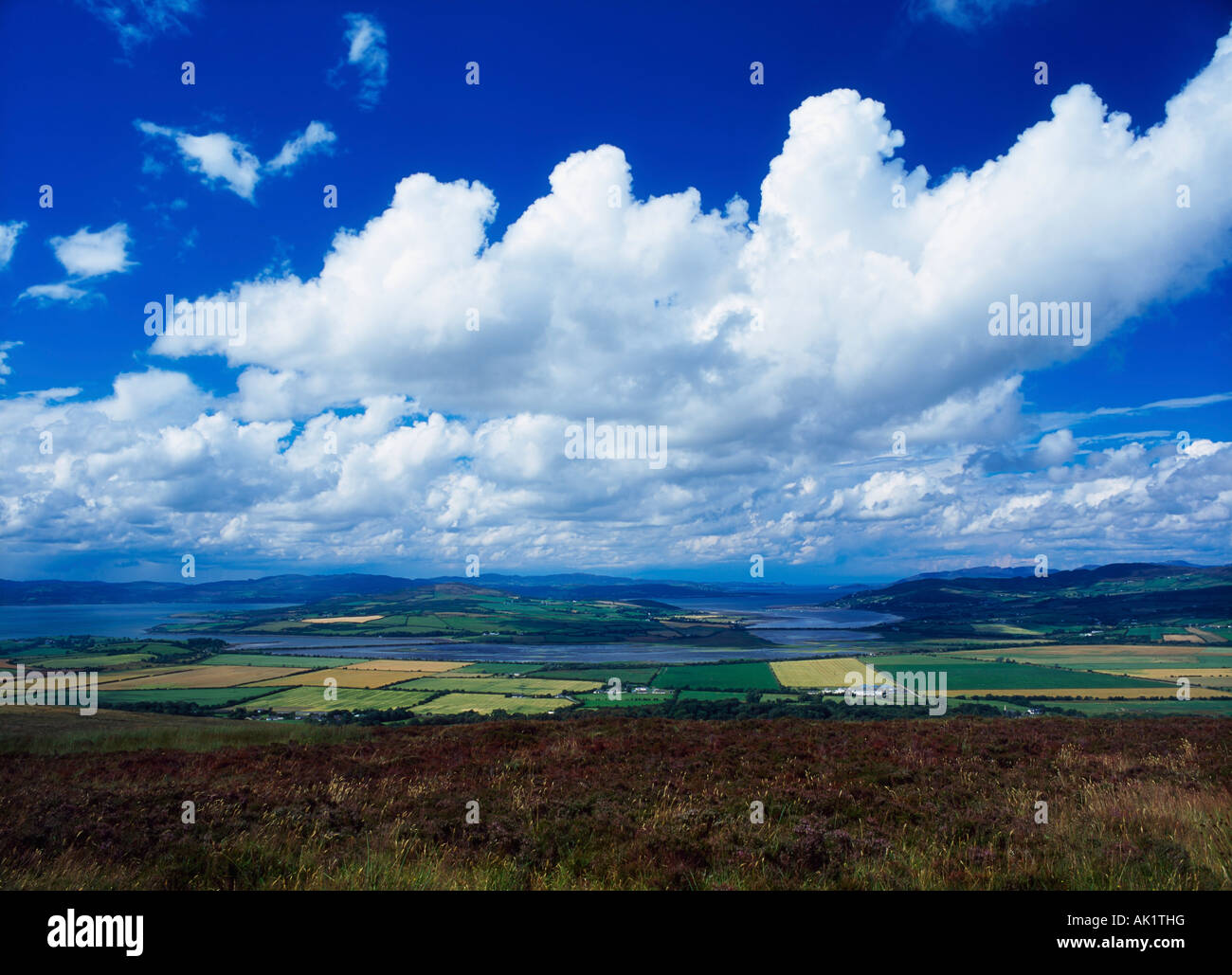 Inch Island, County Donegal, Ireland, Lough Swilly in the distance ...