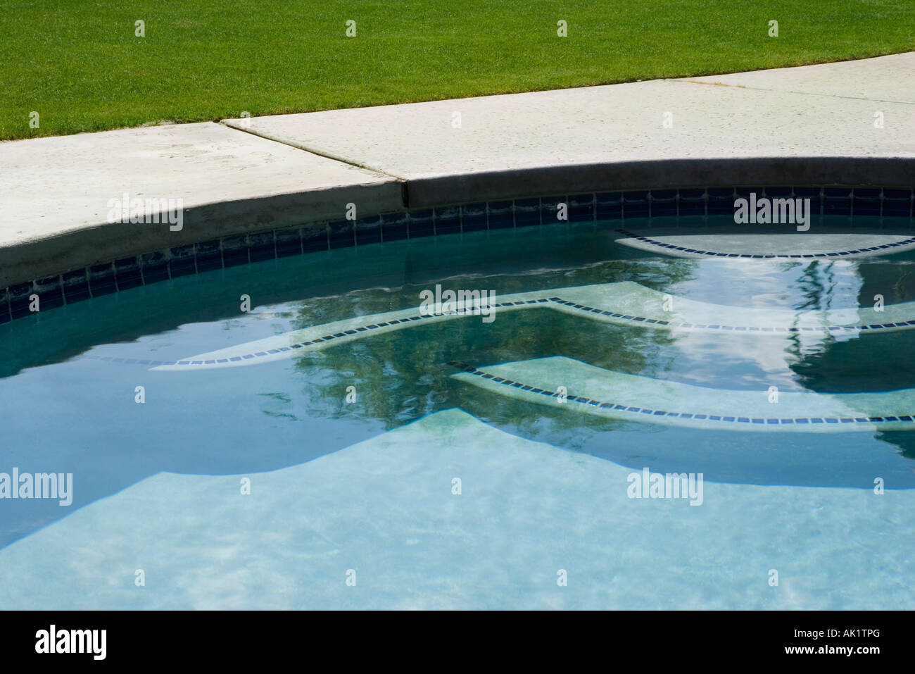 Detail of Backyard Swimming Pool Stock Photo - Alamy
