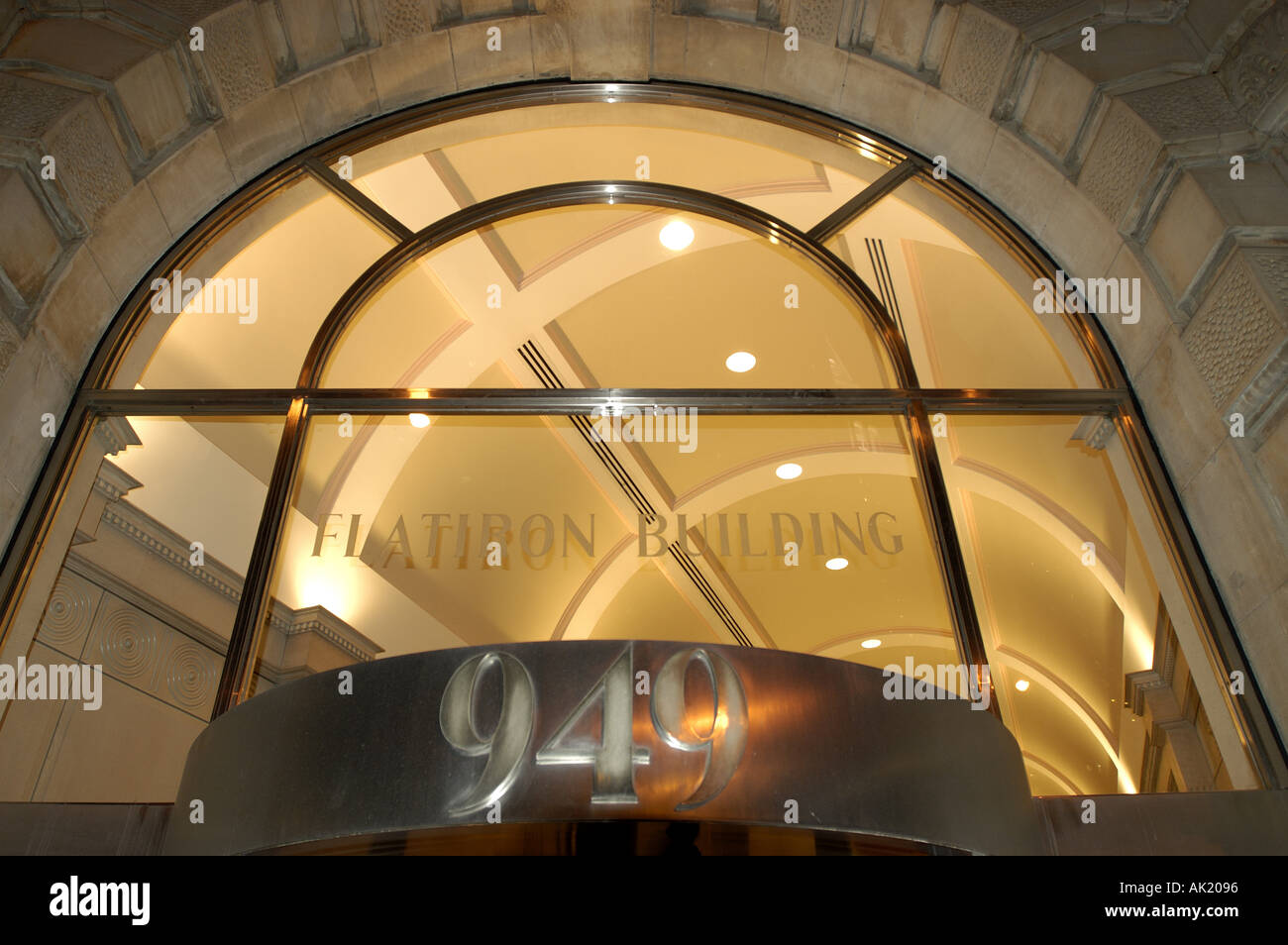 Flatiron Building winter scene window district NY New York City ...