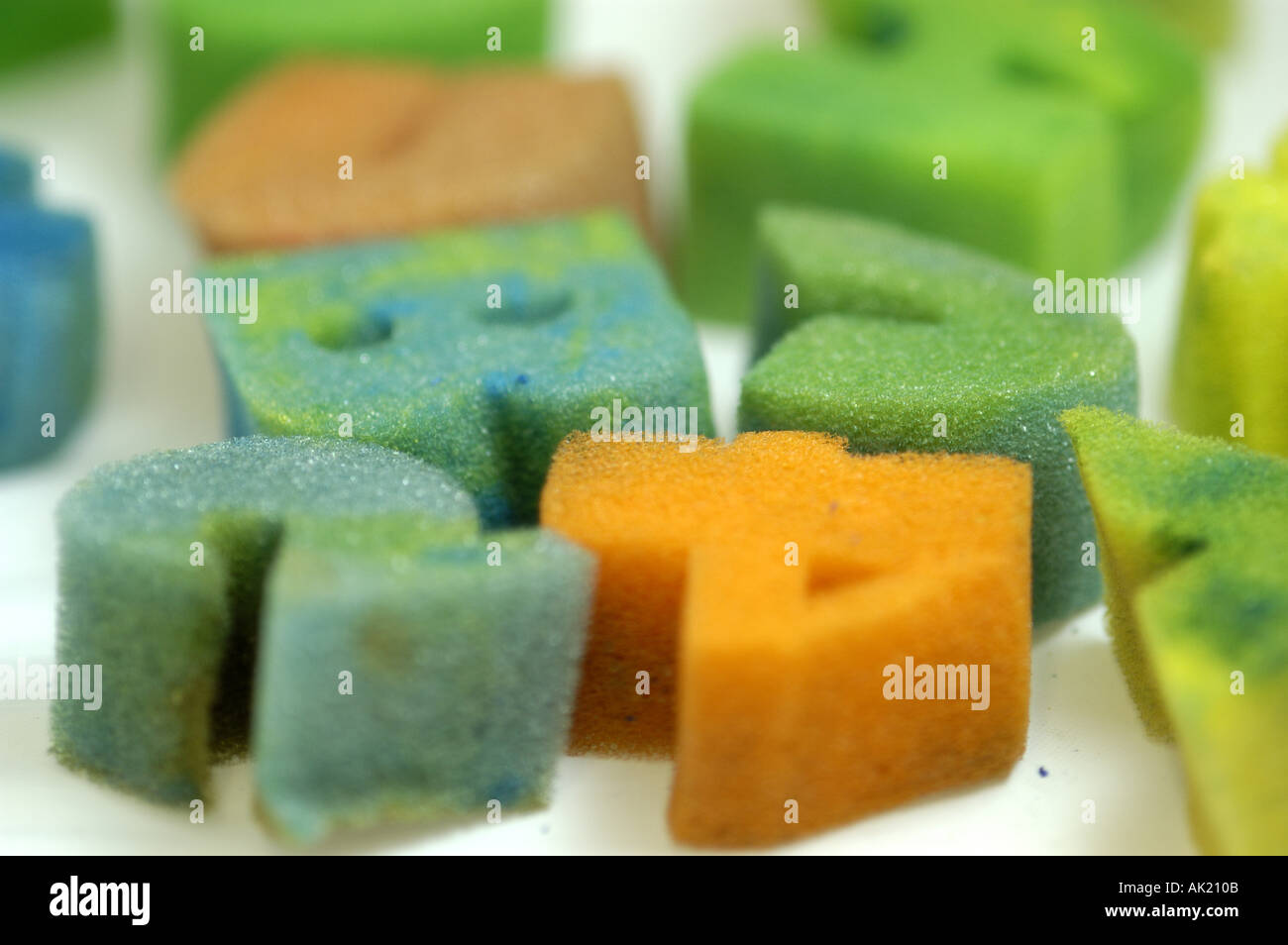 Alphabet letter red color colour letters sponge school learning Stock ...