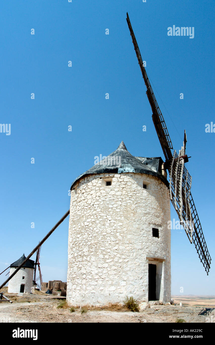 Don Quixote windmills. Famous windmills in Consuegra, Castilla-La ...