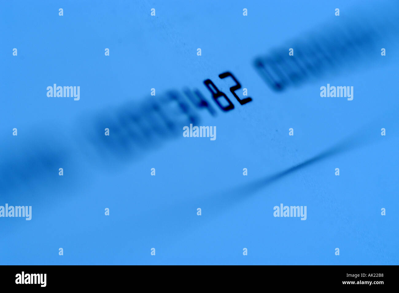 Number series check cheque blue horizontal Stock Photo - Alamy
