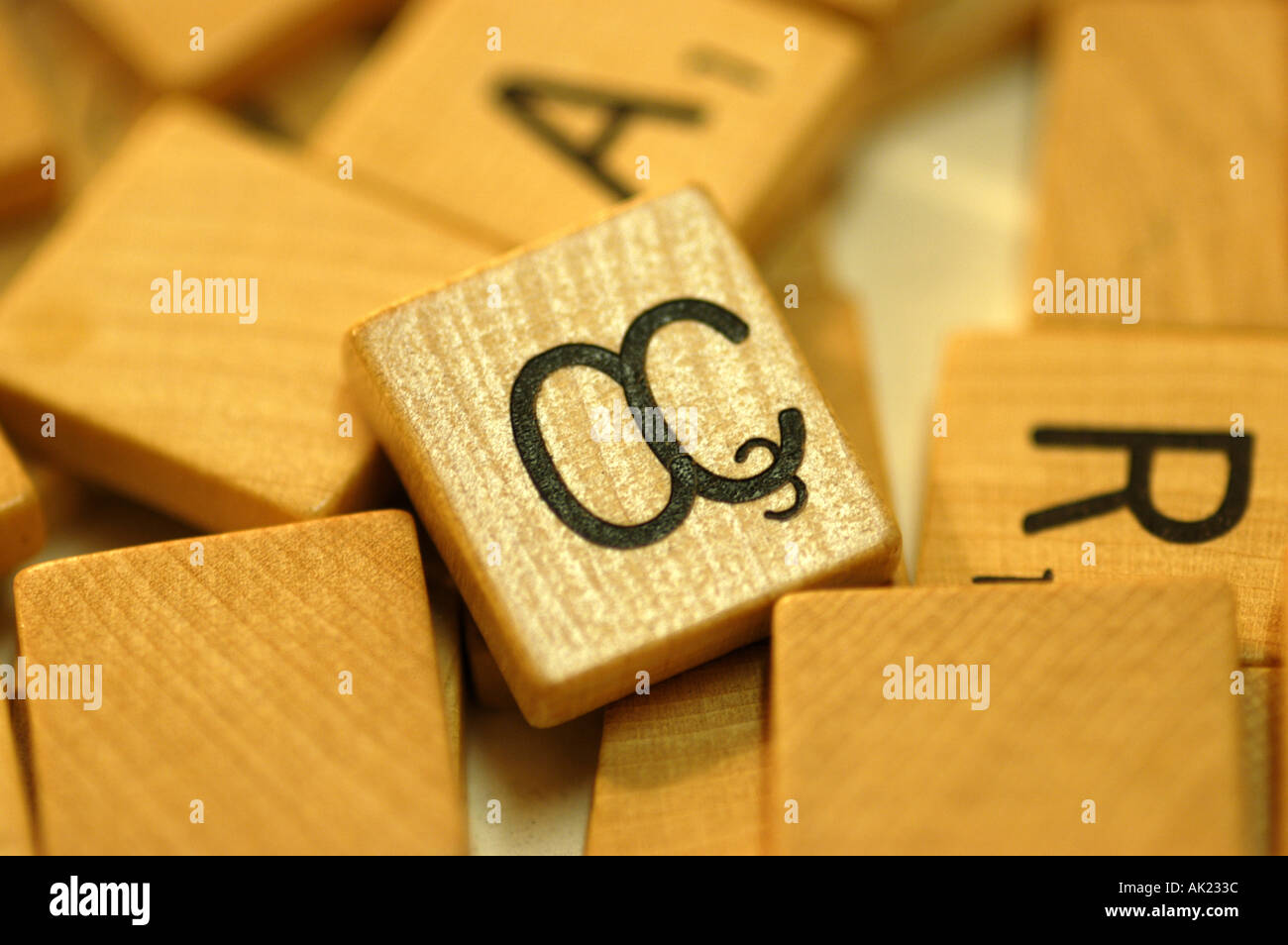 CC scrabble chips Stock Photo - Alamy