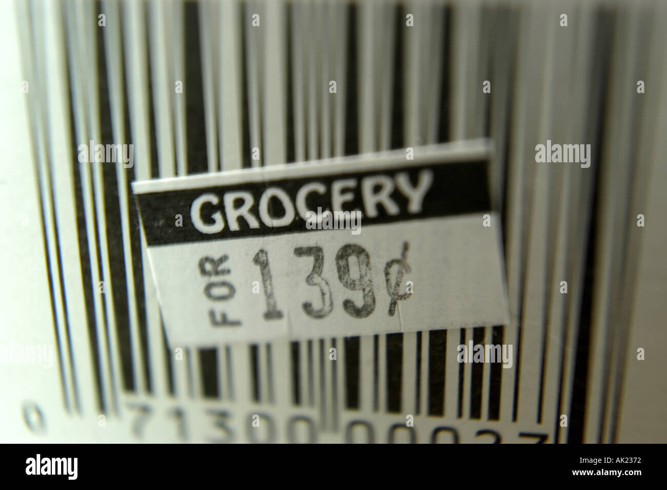 Barcode with grocery price tag 1 39 Stock Photo - Alamy
