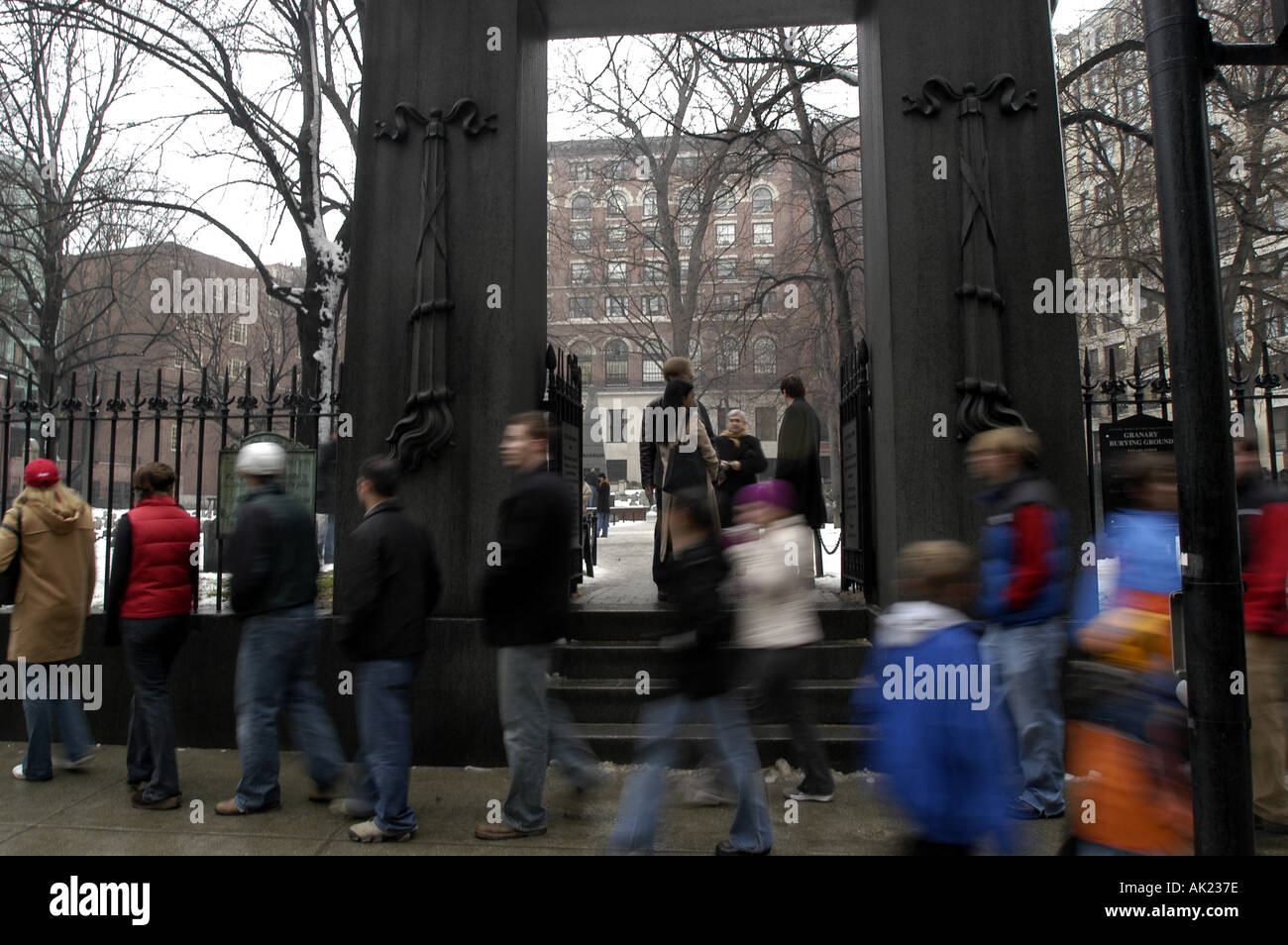 Boston Winter view Ice and snow Massachussets New England United States ...