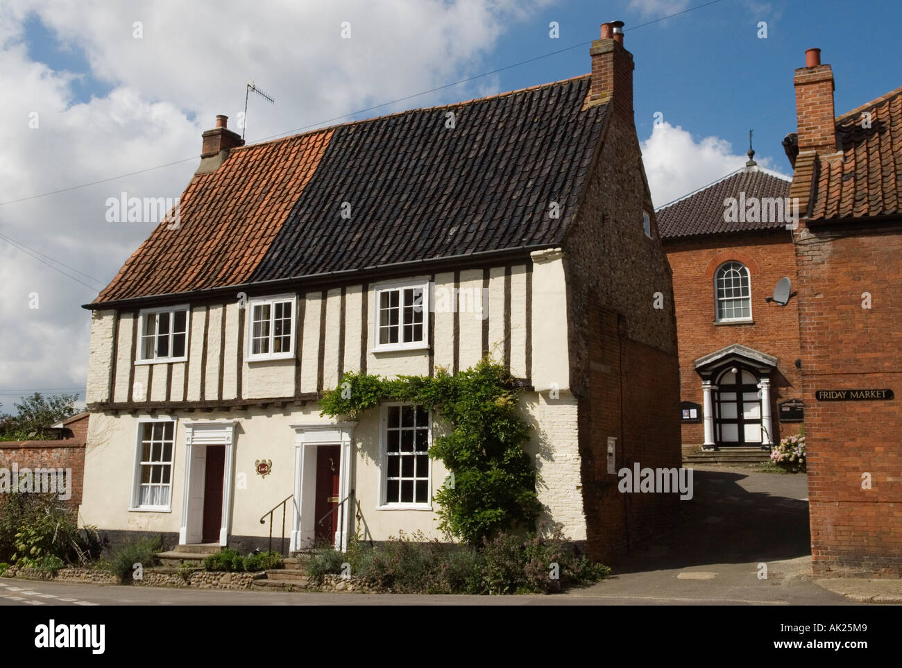 Timber frame house Little Walsingham North Norfolk England East Anglia ...