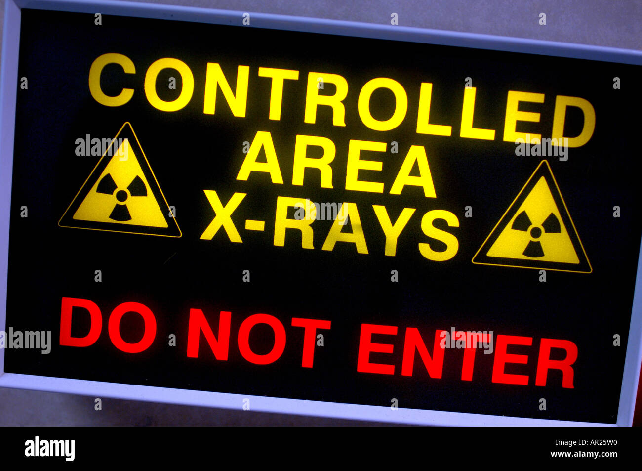 Controlled x ray area sign hi-res stock photography and images - Alamy