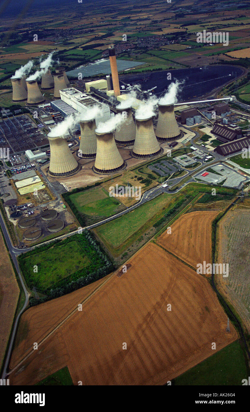 Drax power station aerial hi-res stock photography and images - Alamy