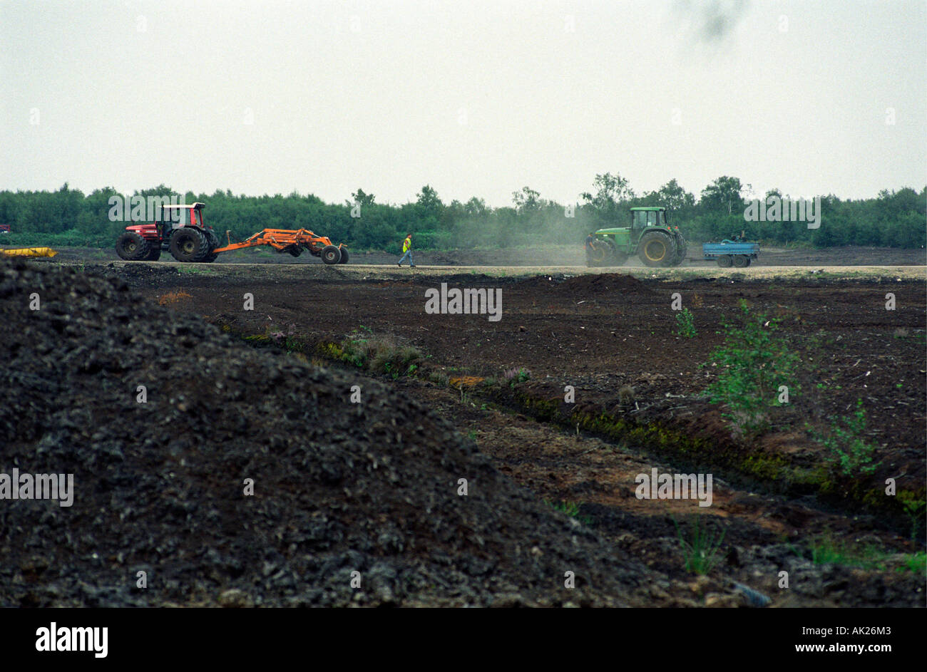 Scotts machinery extracting peat from Thorne Moors Stock Photo - Alamy