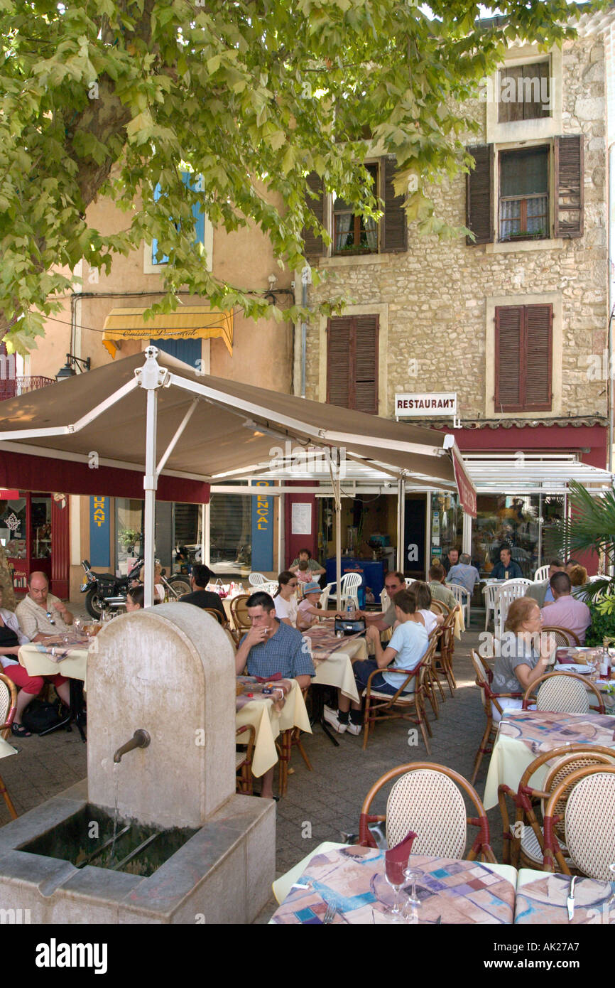 Sidewalk cafe in the old town, Orange, Provence, France Stock Photo - Alamy