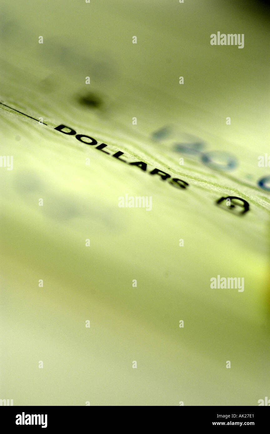 Money Economy Detail of a dollar bill United States America USA Stock ...