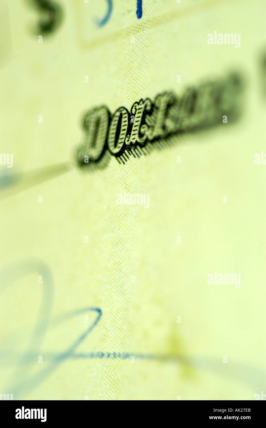 Money Economy Detail of a dollar bill United States America USA Stock ...