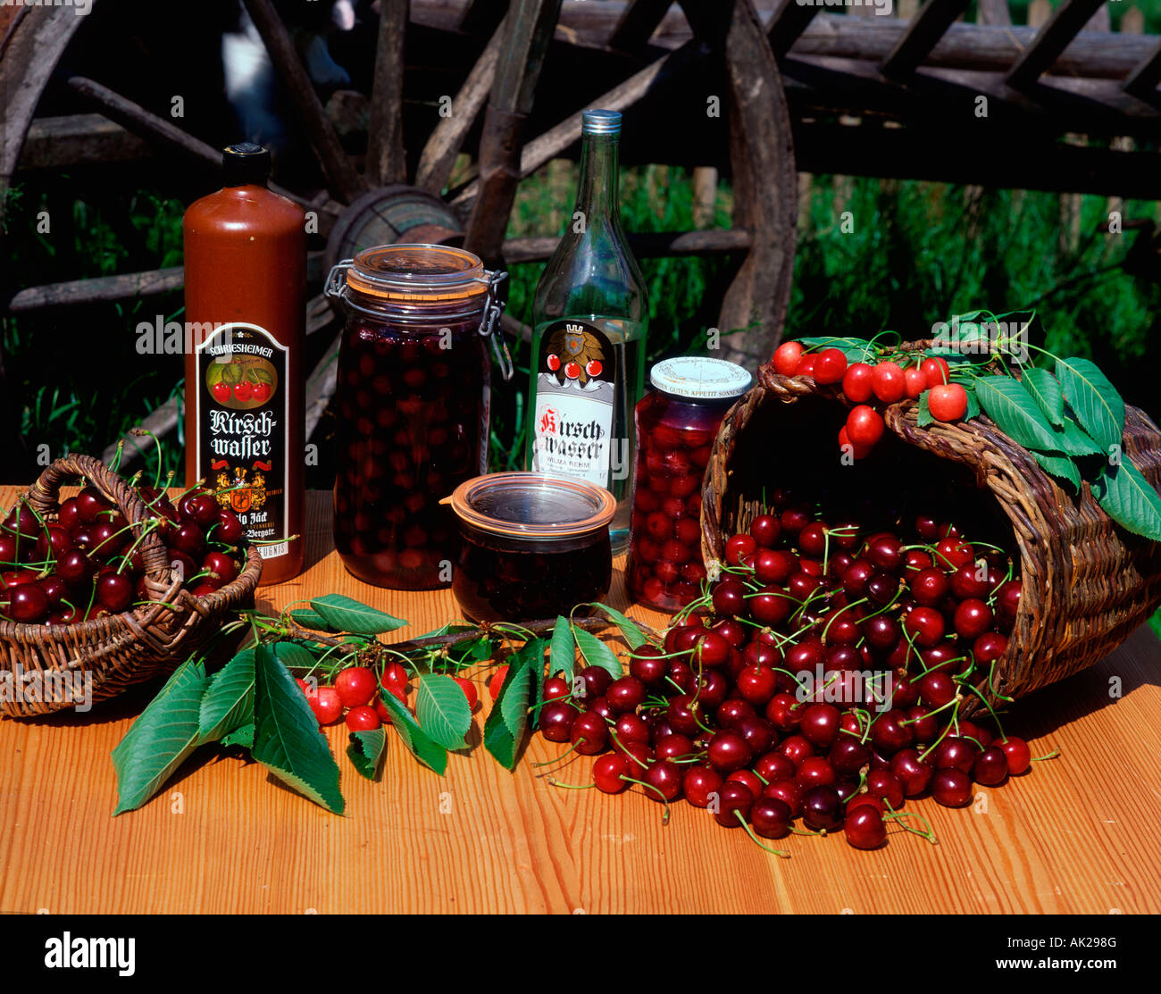 Cherry and cherry products Stock Photo - Alamy