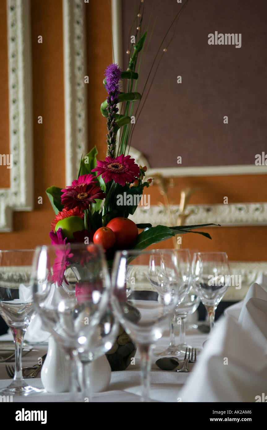 Table set for formal dinner Stock Photo - Alamy