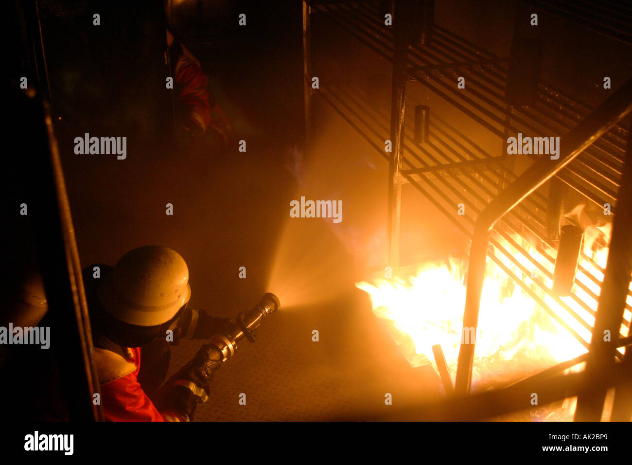 Firebrigade in action Stock Photo - Alamy
