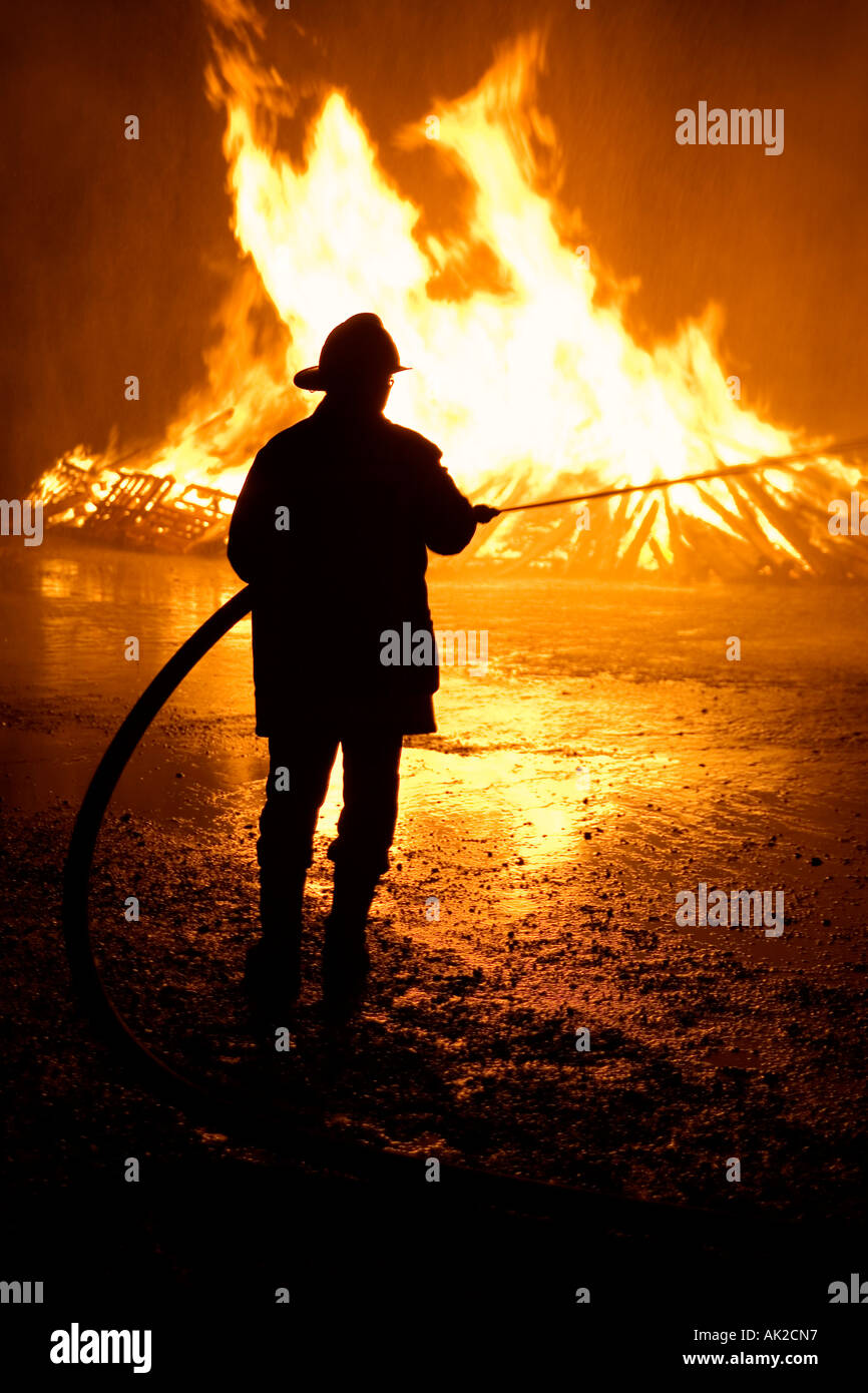 Swiss national-holiday, 1. August-fires, the fire is monitored by the ...