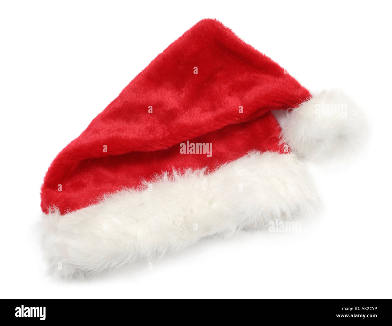 Red fluffy Christmas hat Stock Photo - Alamy