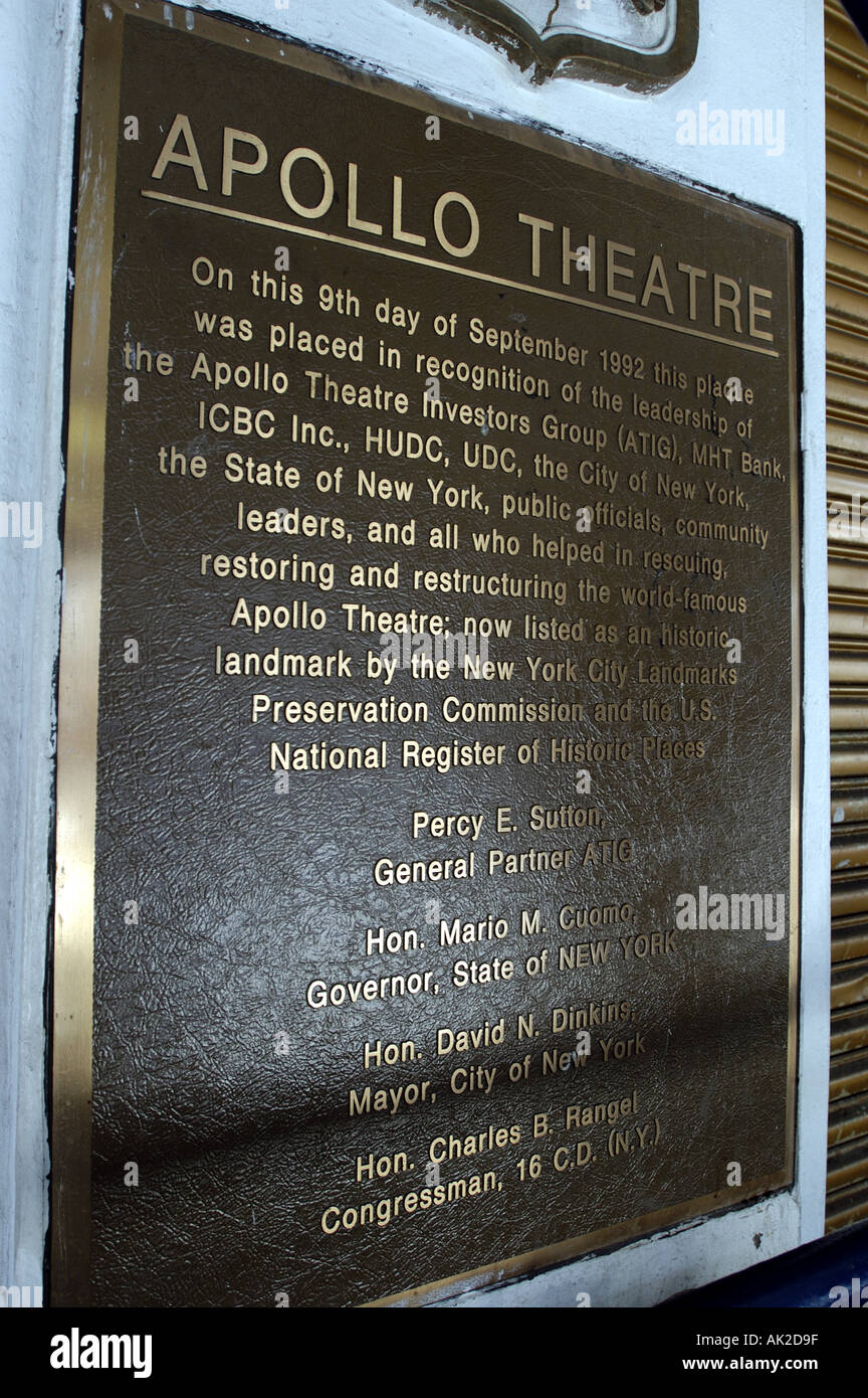 Apollo theatre theater sign NY Harlem Buildings vertical Stock Photo ...