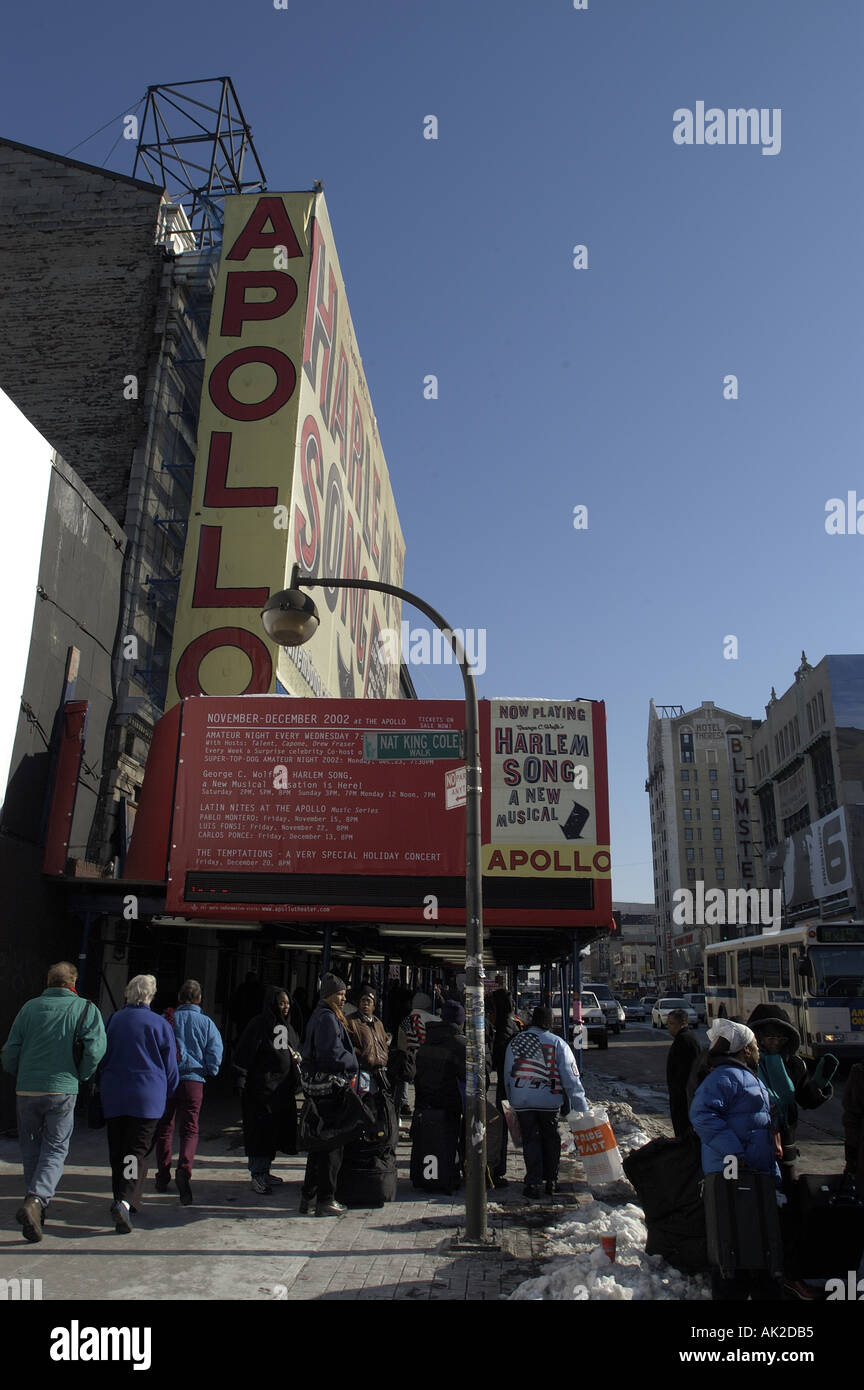 NY Harlem street scene store fronts shops buildings vertical Stock ...