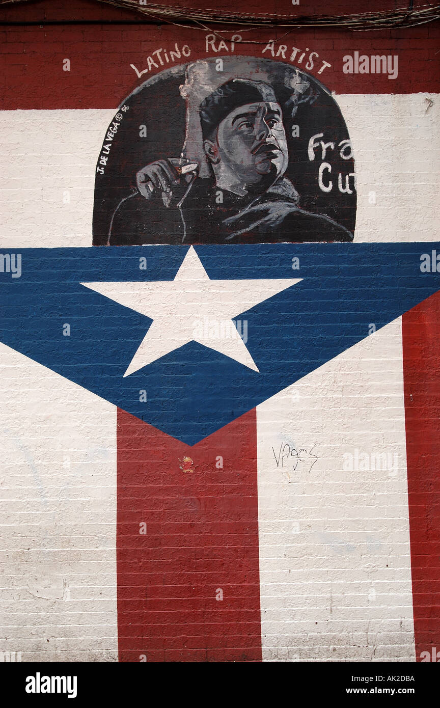 NY Harlem African Head US Flag Stock Photo - Alamy