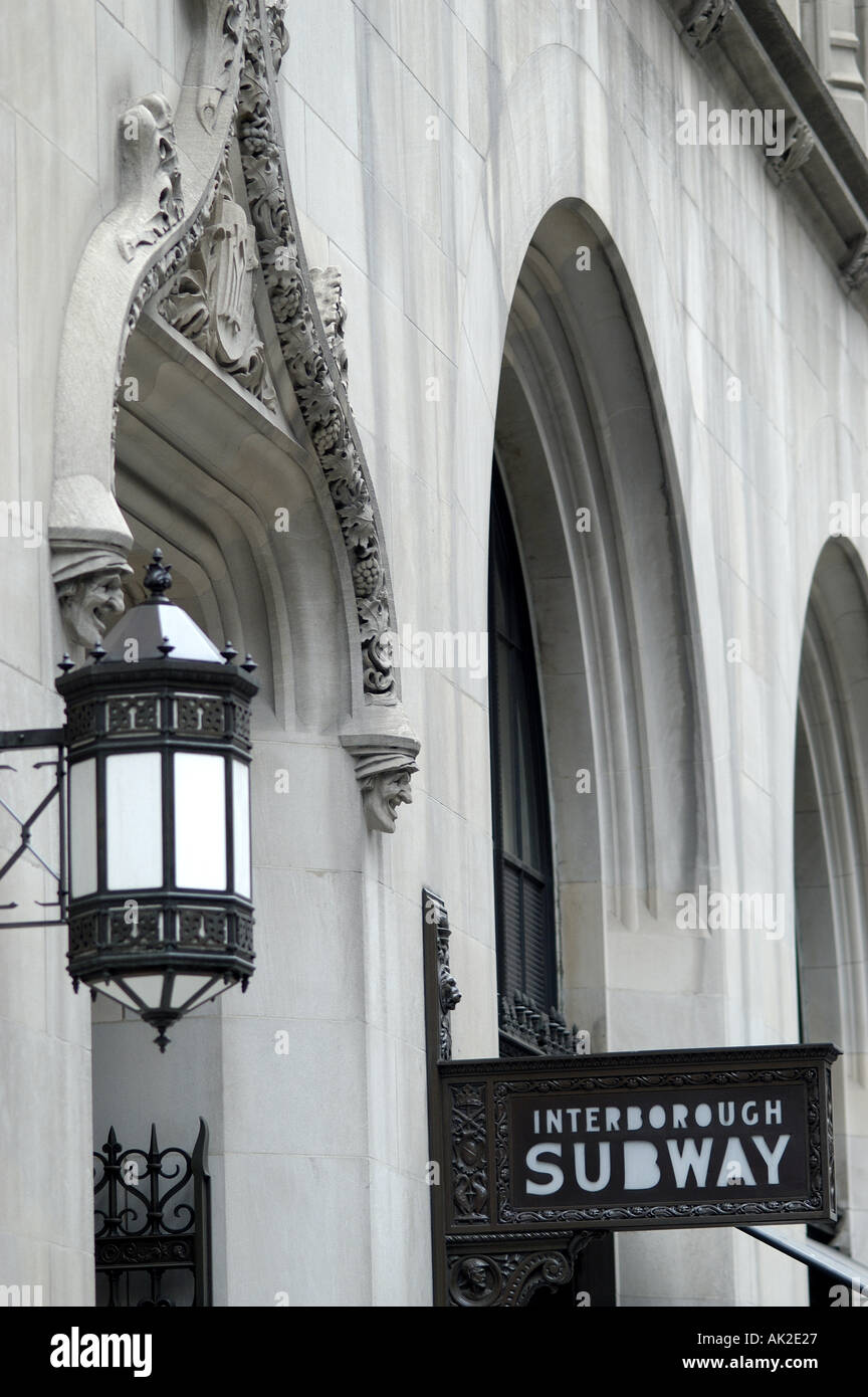NY subway buildings exterior vertical Stock Photo - Alamy