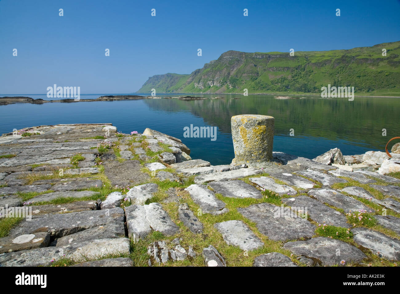 Ruined pier and harbour, Carsaig, Mull Argyll and Bute Scotland Stock ...