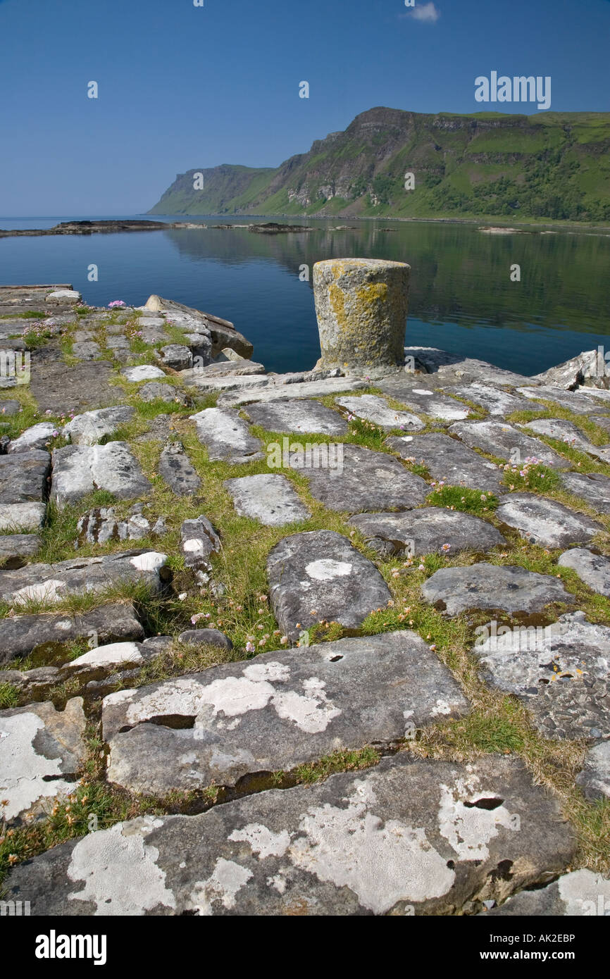 Ruined pier and harbour, Carsaig, Mull Argyll and Bute Scotland Stock ...