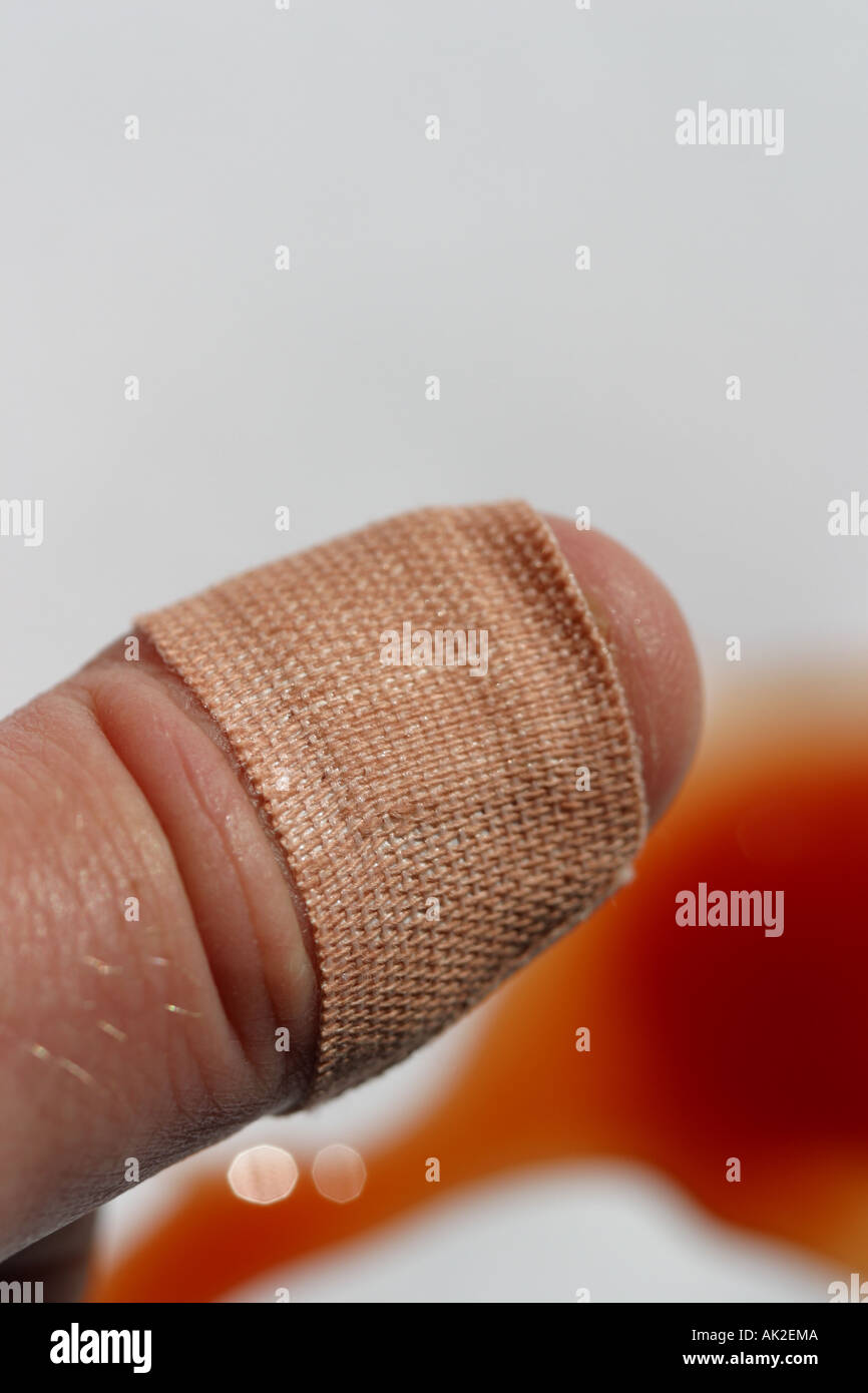 Cut Finger Plaster High Resolution Stock Photography and Images - Alamy