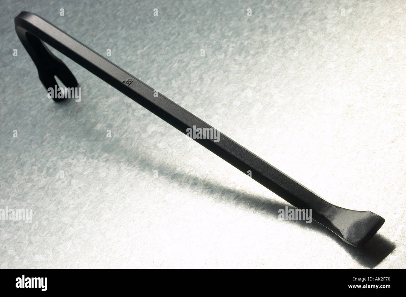 Black metal crowbar Stock Photo - Alamy
