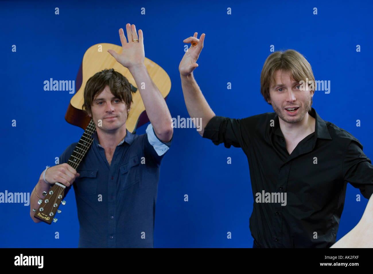 Franz Ferdinand singer Alex Kapranos and guitarist Nick McCarthy at ...