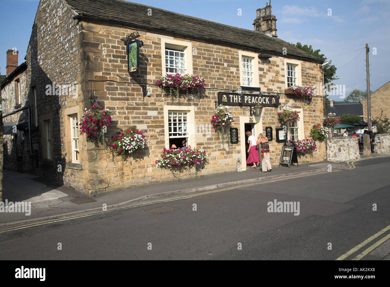 Peacock public house Bakewell, Peak District national park, Derbyshire ...