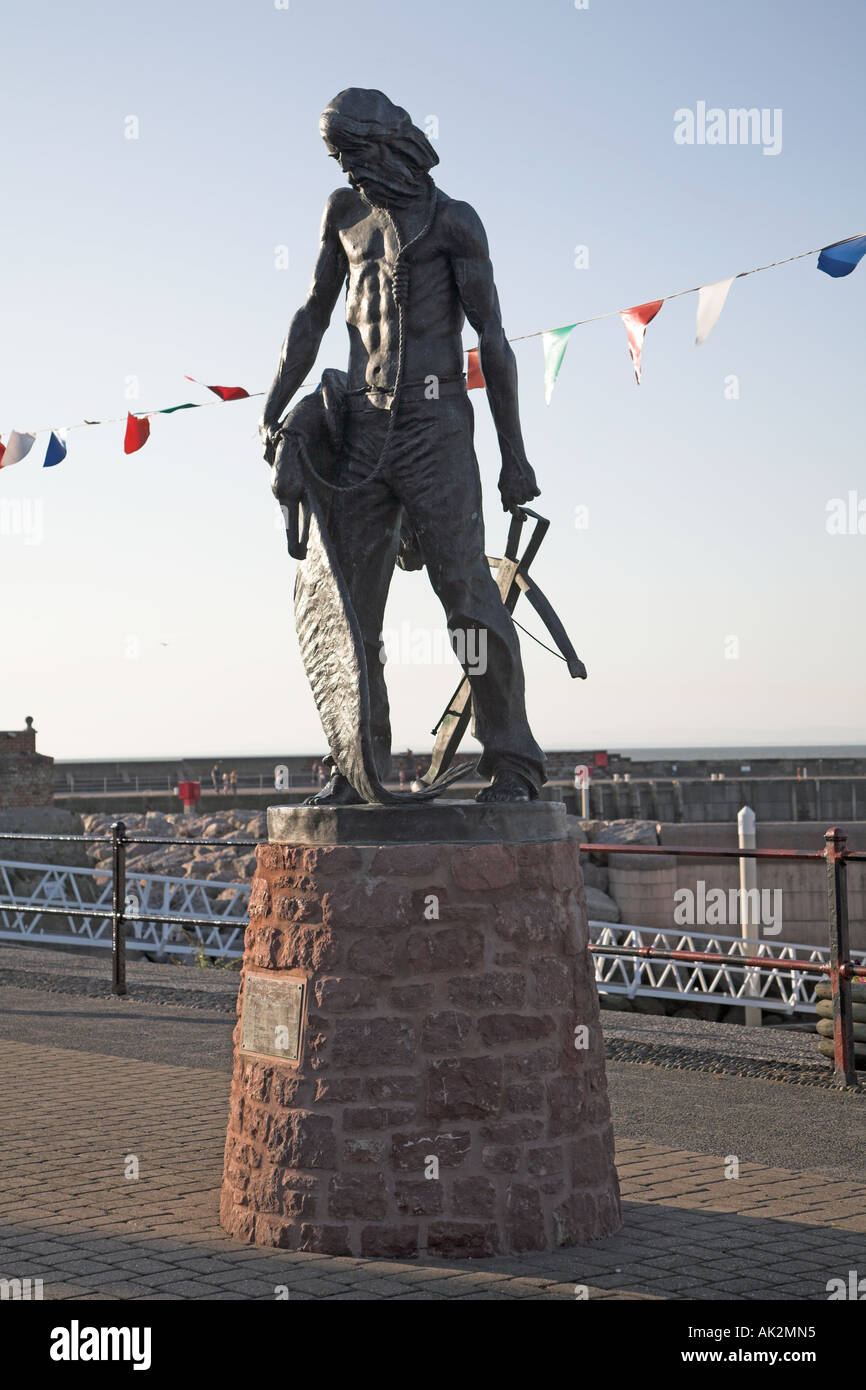Statue ancient mariner watchet harbour hi-res stock photography and ...