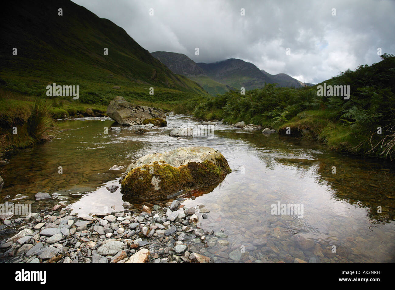 Lake district foreground rock Stock Photo - Alamy