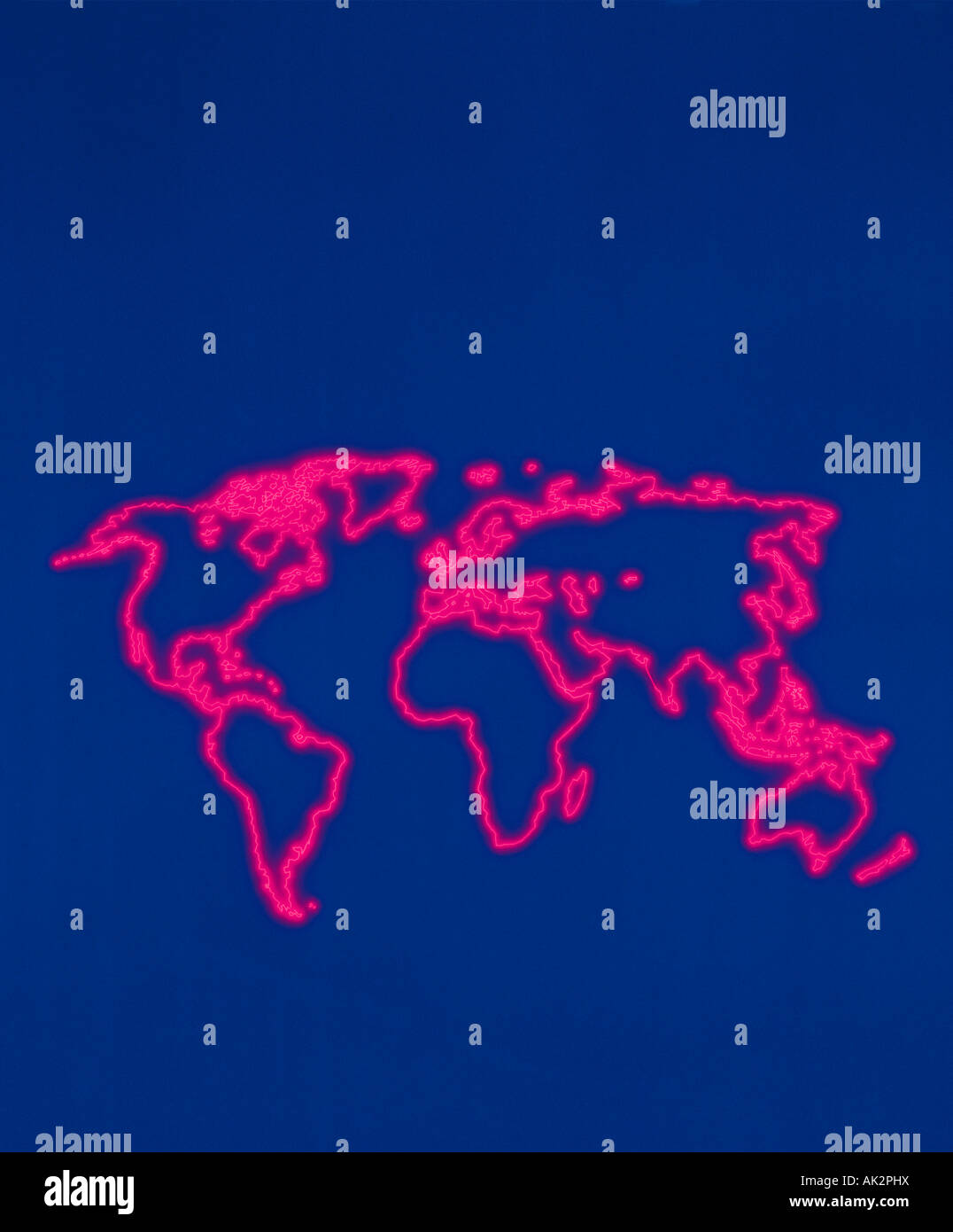 2d world map hi-res stock photography and images - Alamy