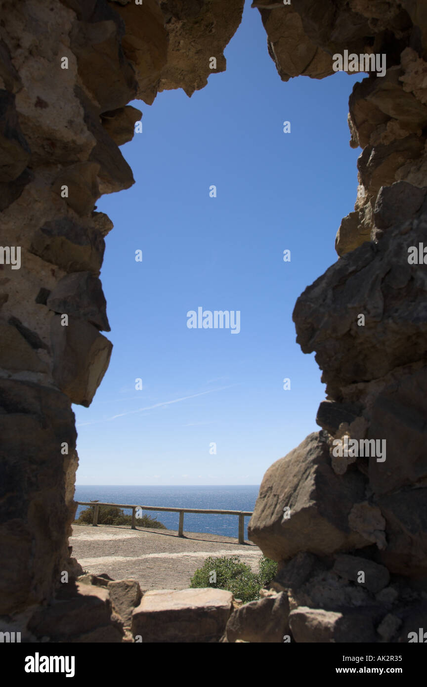 big rock with a hole rock frame Stock Photo - Alamy