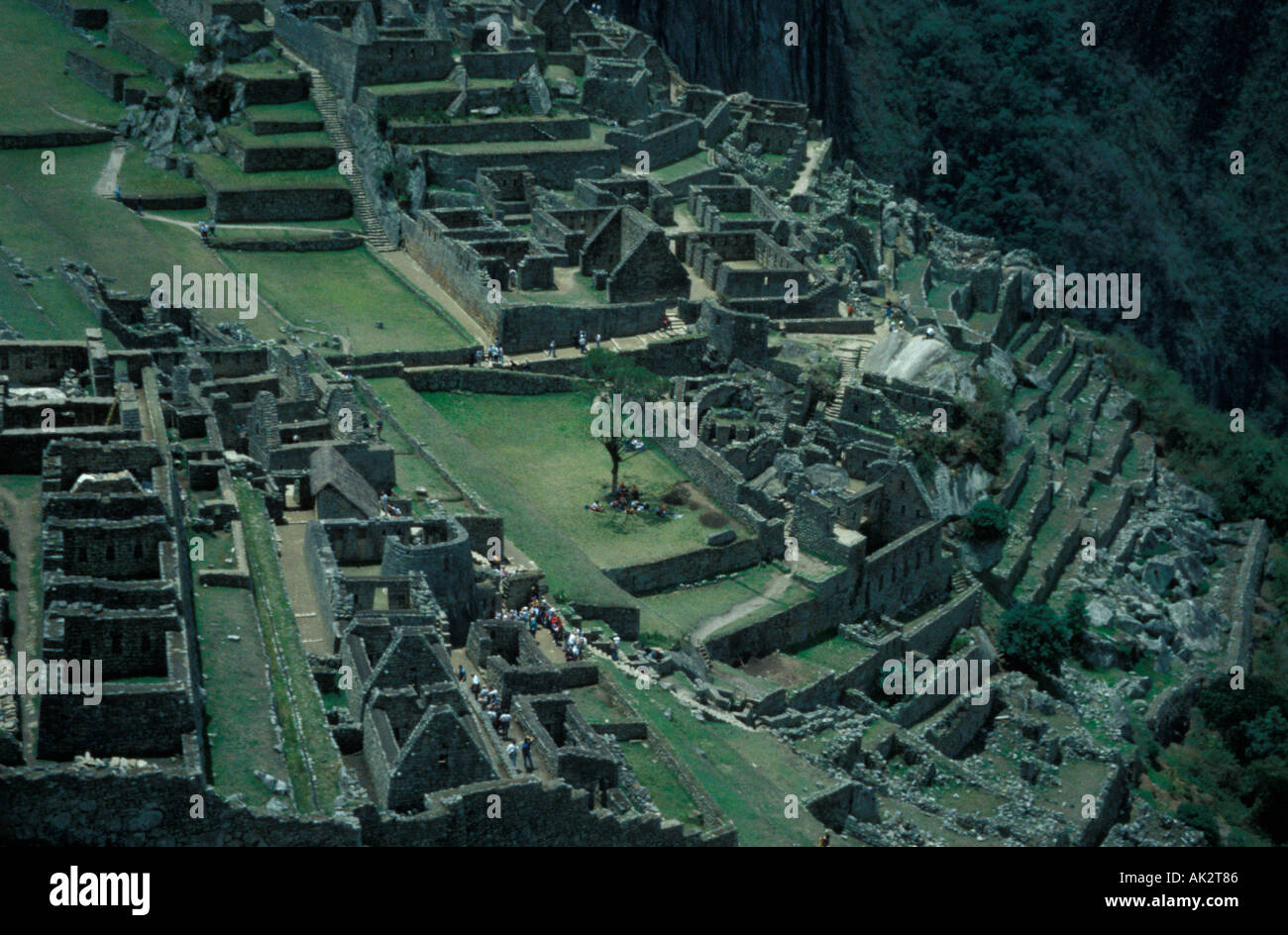 A view over the Inca city of machu Picchu Peru Stock Photo - Alamy