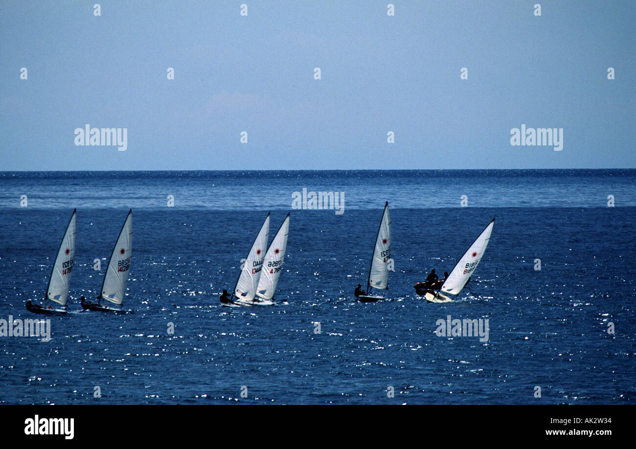 Sailing boats Racing, competing Stock Photo - Alamy