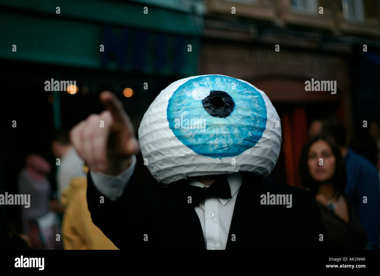 Actor pointing dressed eyeball outfit costume hi-res stock photography ...