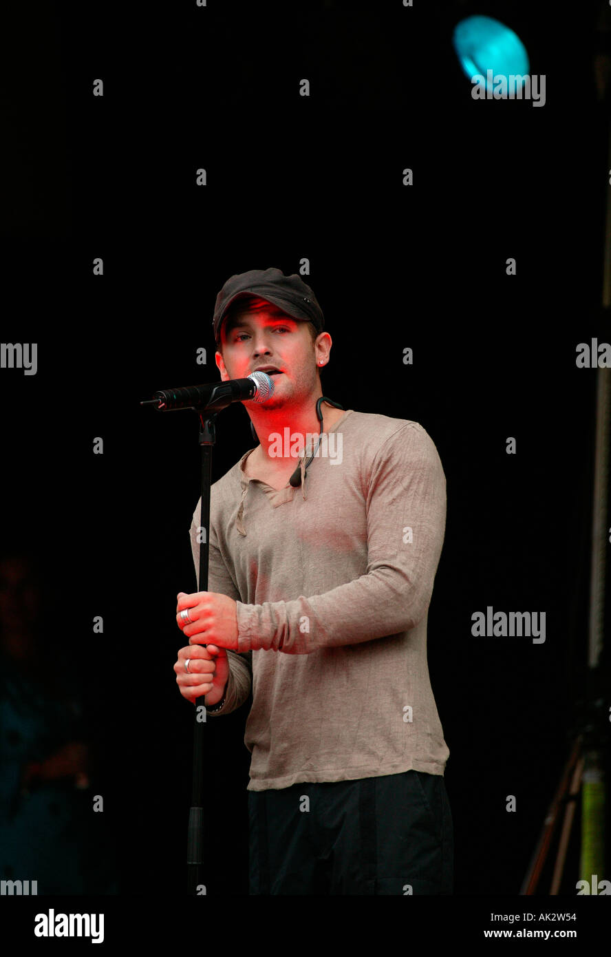 Kevin Simm Pop Group Liberty X performing on stage in Edinburgh Princes ...