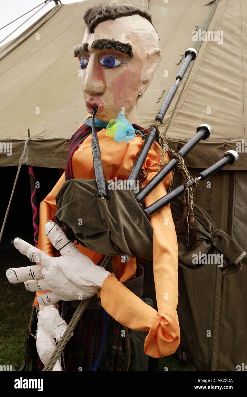 Hairth O Knokrach piper puppet Stock Photo - Alamy