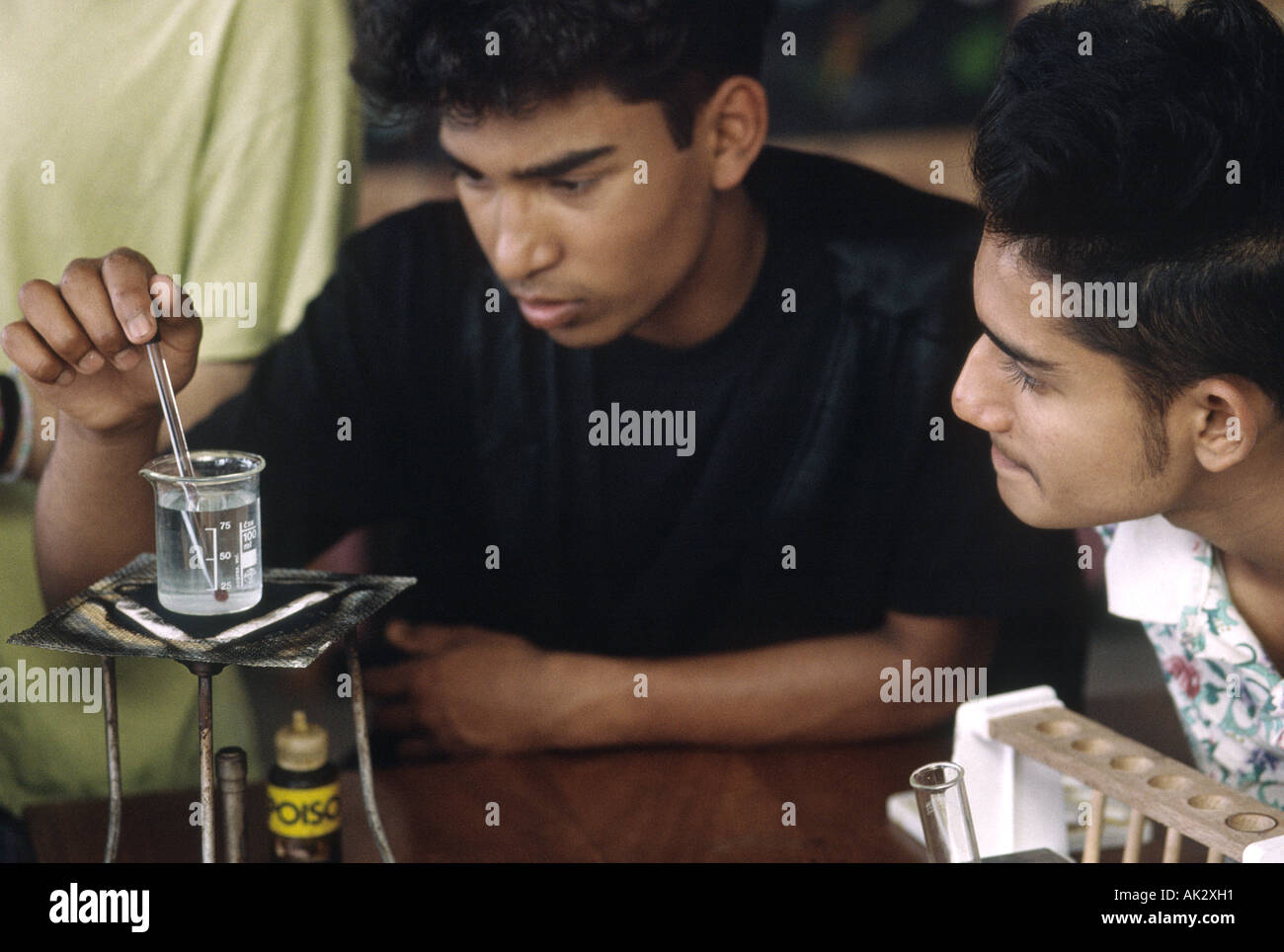 Secondary school science class Stock Photo - Alamy