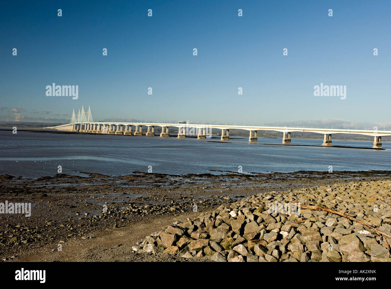 The severn bridge over the river seven estuary which carries the m4 ...