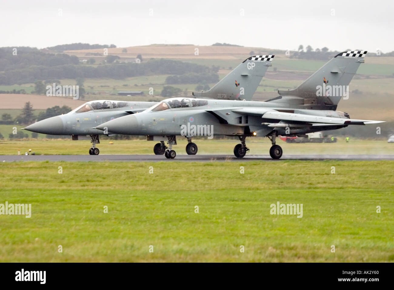 Two RAF Tornado F3 aircraft from 43 Fighter Squadron Fighting Cocks on ...