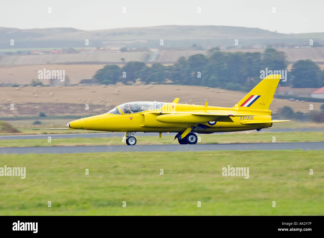 Original RAF display aircraft Yellow Jacks Folland Gnat landing Stock ...
