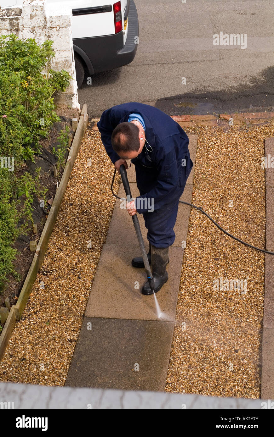 Man using jetwash clean drive hi-res stock photography and images - Alamy