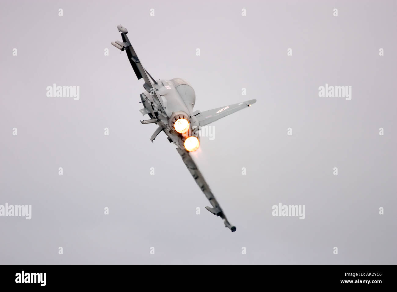 RAF Typhoon T1 29 R Squadron Eurofighter aircraft retracts landing gear ...