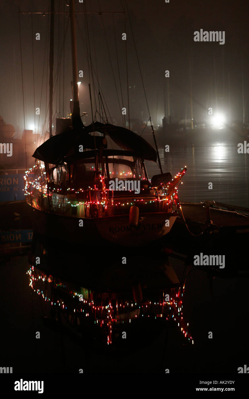 Christmas lights at night in Vancouver British Columbia Stock Photo - Alamy