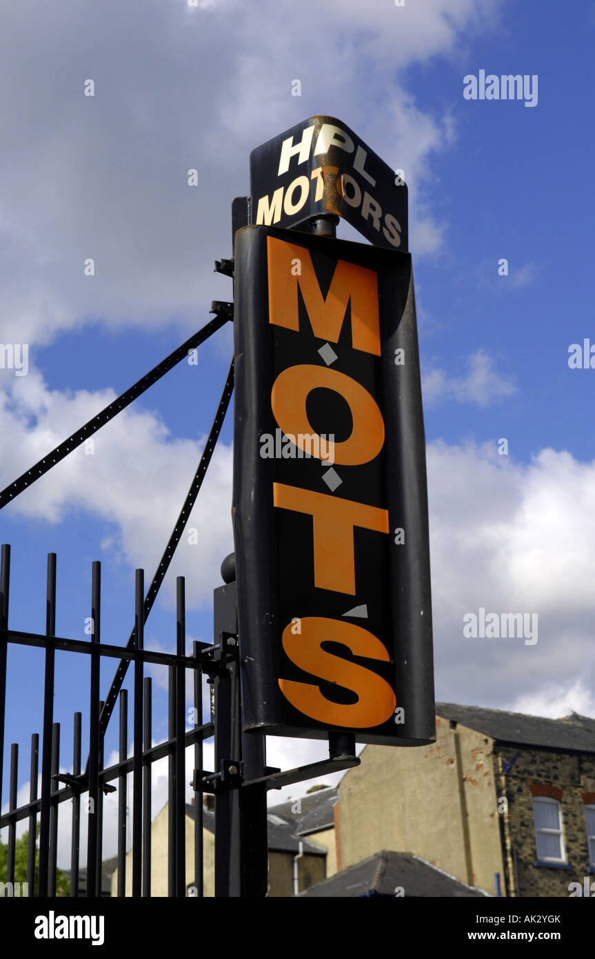 mot motor vehicle car service garage sign manchester uk england Stock ...