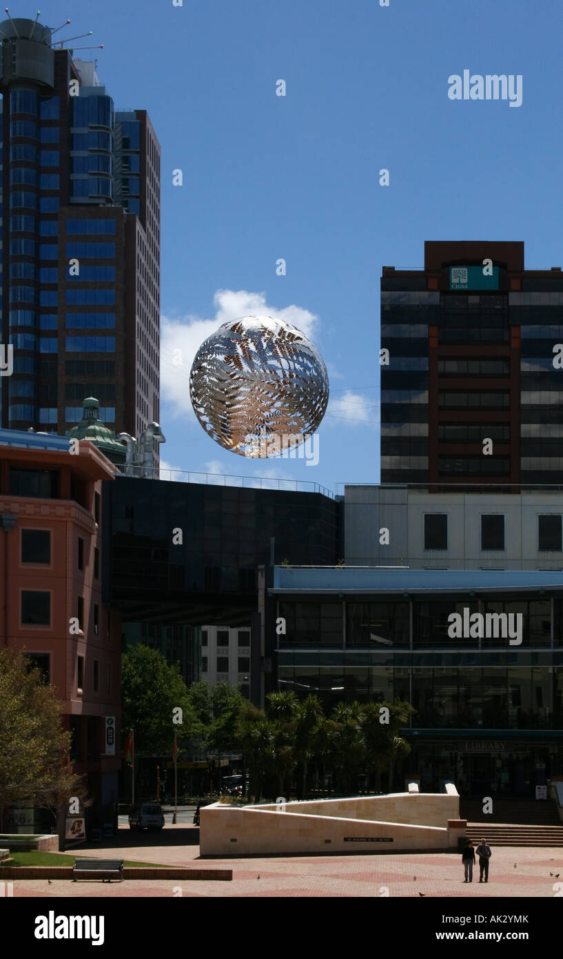 Neil Dawson's interlinking fern sculpture, suspended over Civic Square ...